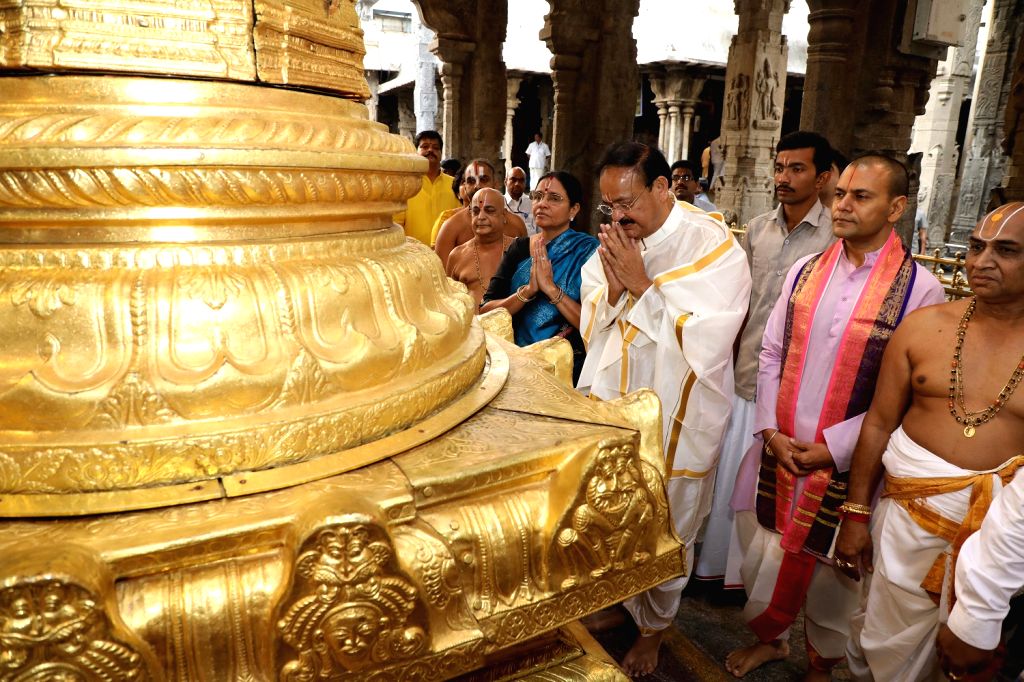 Venkaiah Naidu visits Sri Venkateswara temple in Andhra