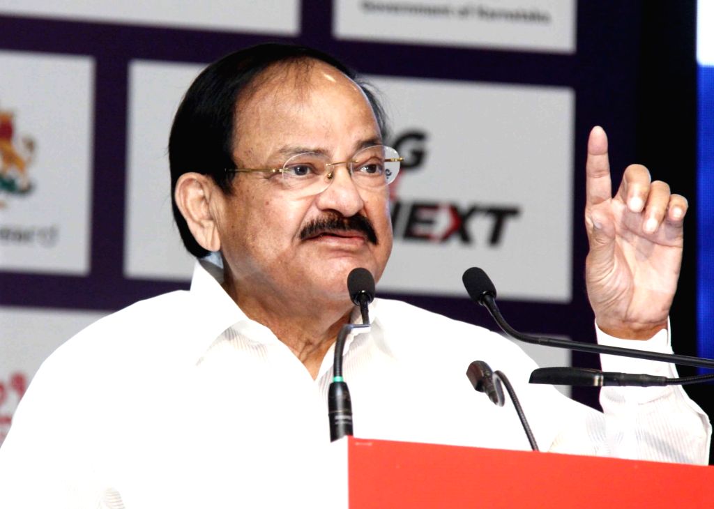 :Bengaluru:Vice President of India M. Venkaiah Naidu addresses during ...