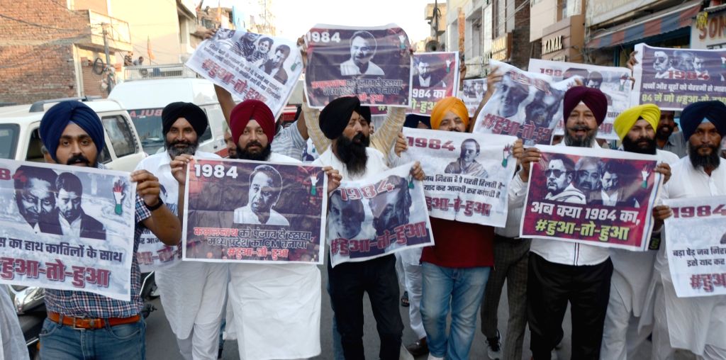 Pathankot (Punjab): 1984 Anti-Sikh riots victims protest against ...