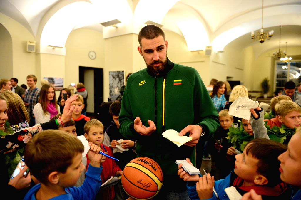 Welcoming celebration for Lithuania's national basketball team