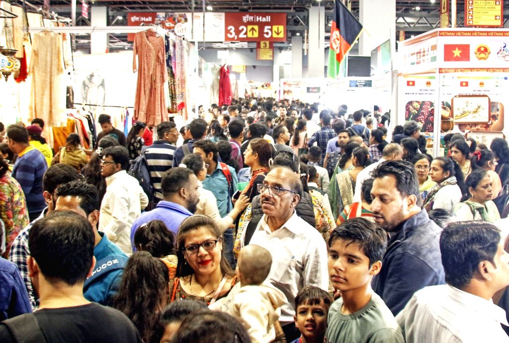 Visitors at the 41st edition of the India International Trade Fair