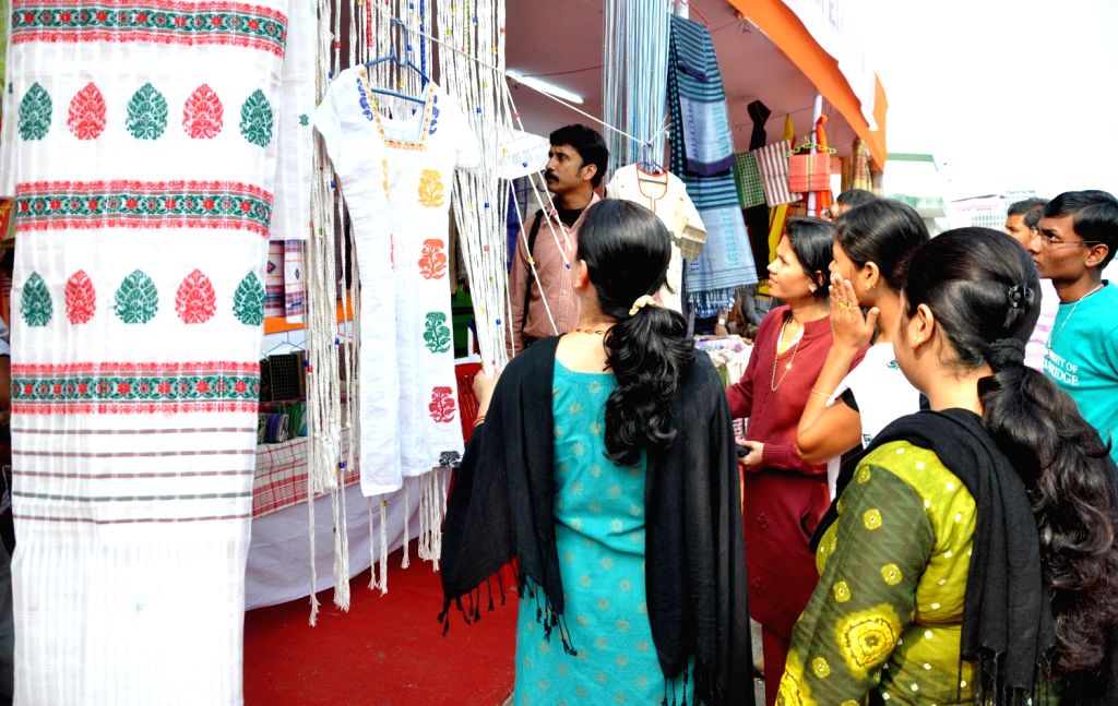 Handloom and Textile exhibition during Assam State Weavers' Convention