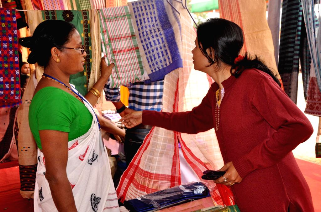 Handloom and Textile exhibition during Assam State Weavers' Convention