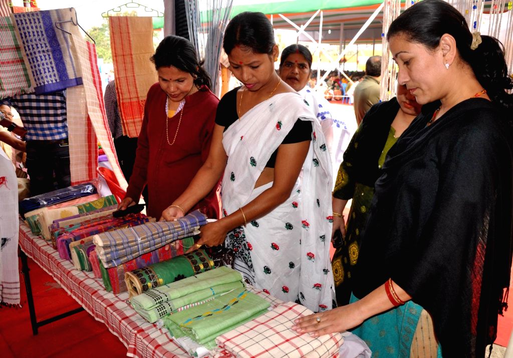 Handloom and Textile exhibition during Assam State Weavers' Convention