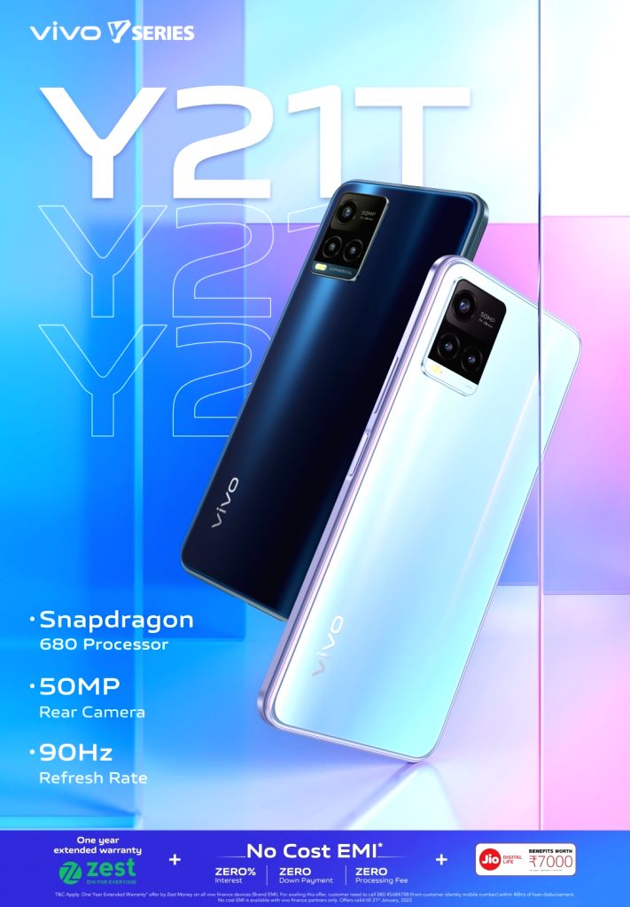 Vivo Y21T with Snapdragon 680 chip, 50MP camera now in India