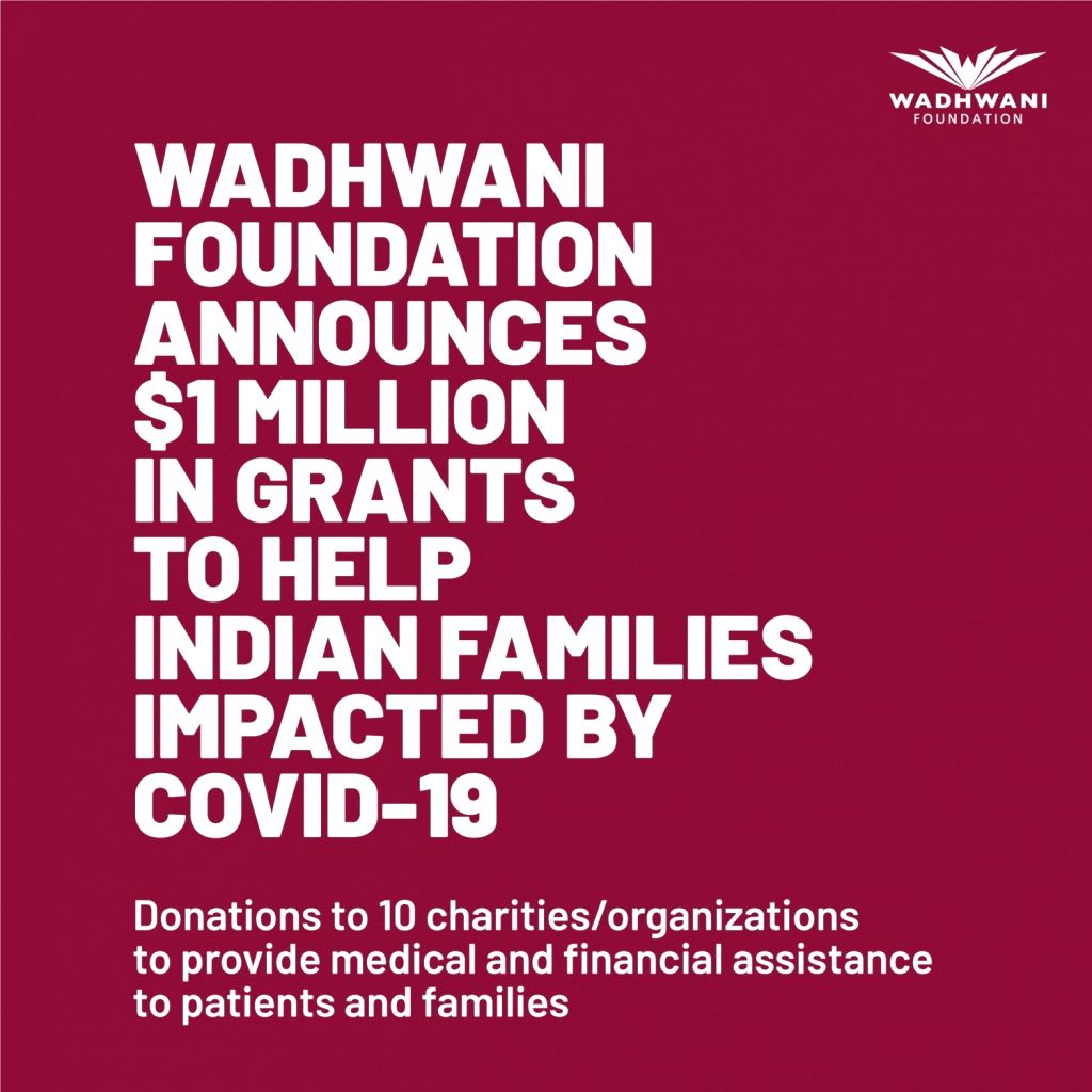Free Photo: Wadhwani Foundation announces $1M grant for Covid-relief