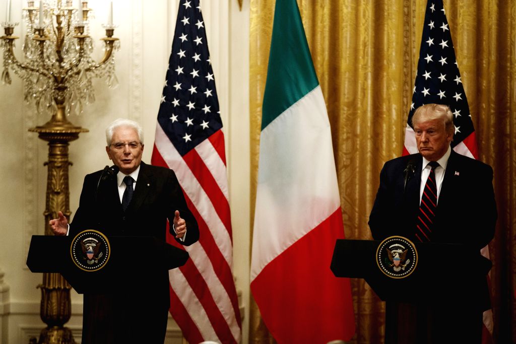 U.S.-WASHINGTON D.C.-TRUMP-ITALIAN PRESIDENT-PRESS CONFERENCE