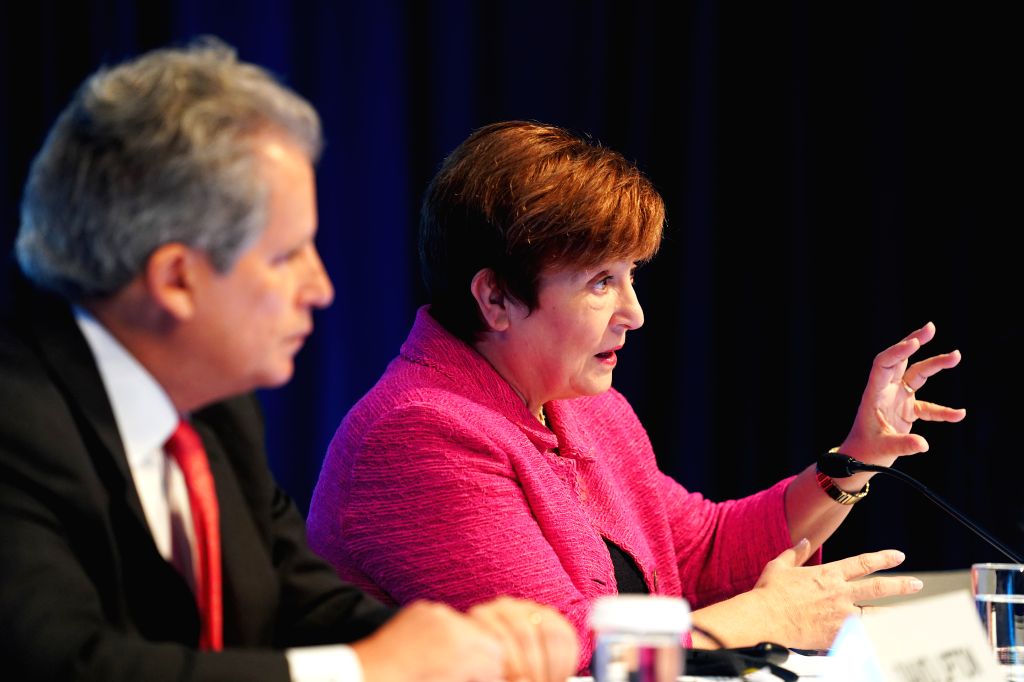 U.S.-WASHINGTON D.C.-IMF-KRISTALINA GEORGIEVA-PRESS CONFERENCE