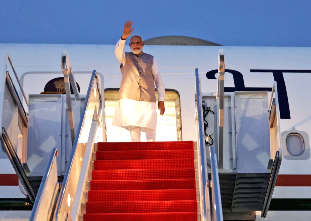 Washington : PM Modi emplanes for Cairo, Egypt from Joint Base Andrews ...
