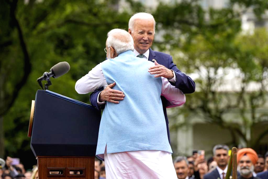 Washington : PM Narendra Modi with US President Joe Biden during a ...