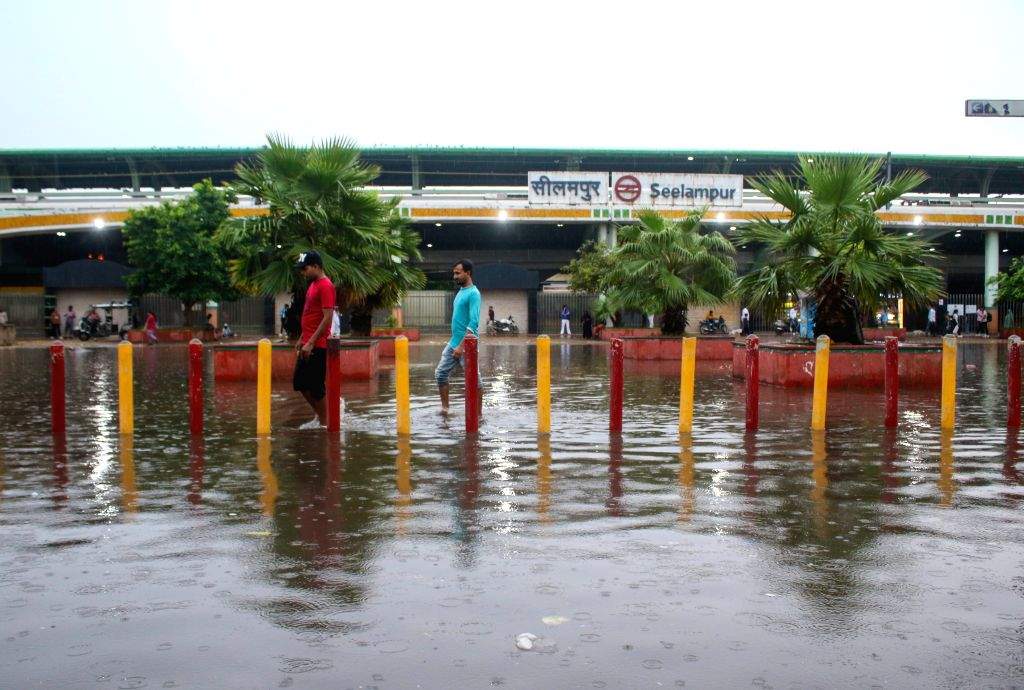 Waterlogging at Seelampur Metro Station