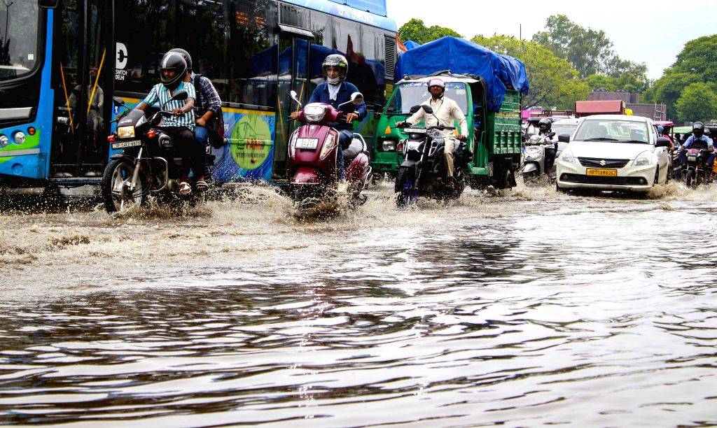 Waterlogging caused by heavy rainfall