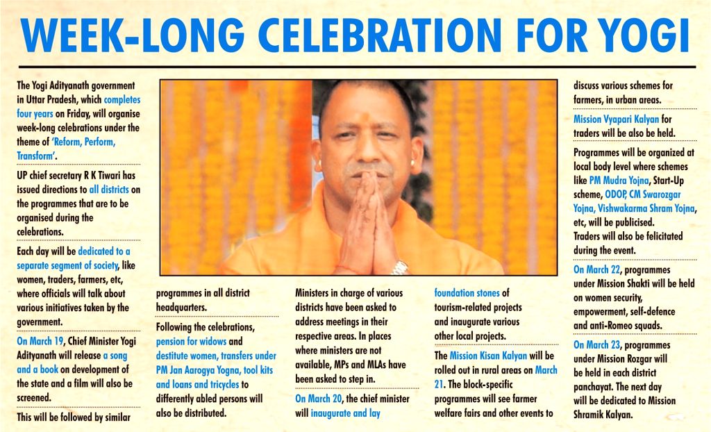 Week-long celebrations as Yogi completes 4 years