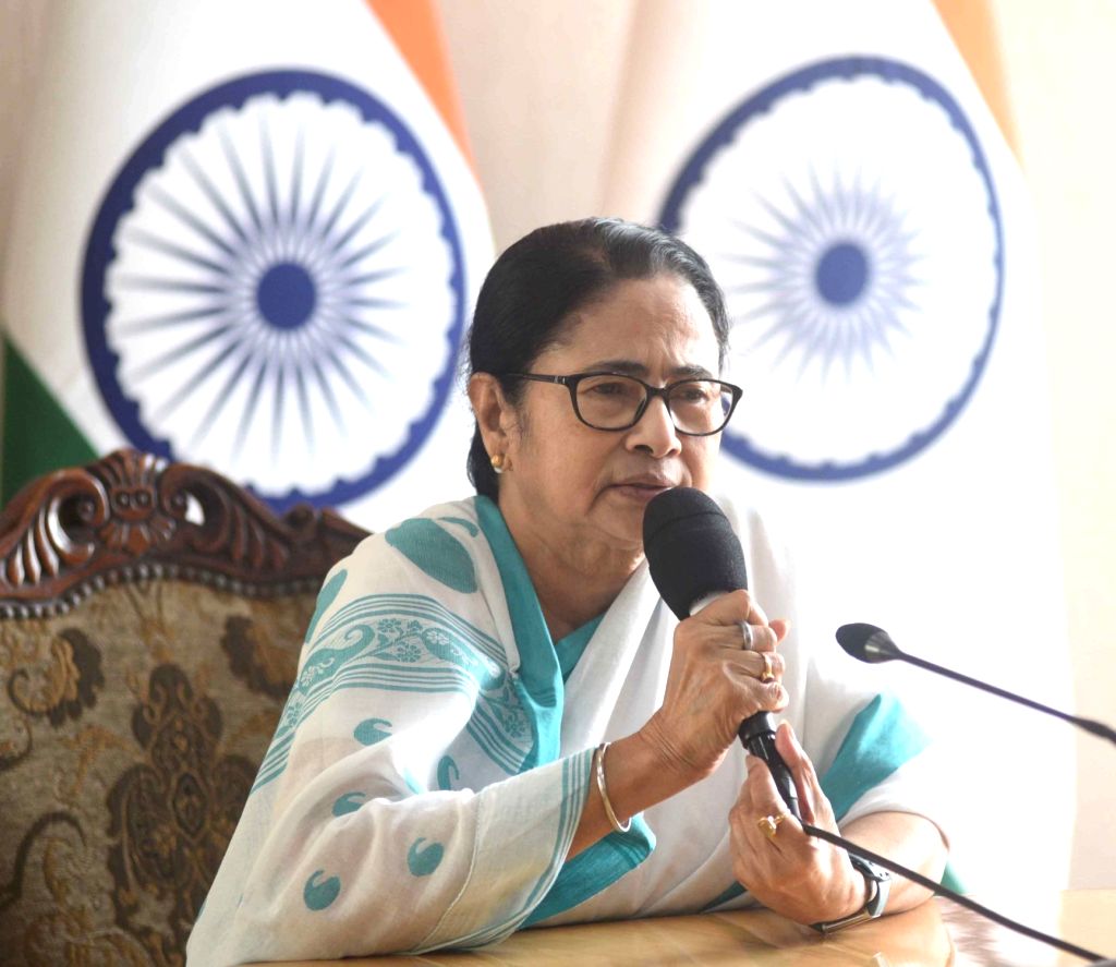 West Bengal Chief Minister Mamata Banerjee addresses a press conference
