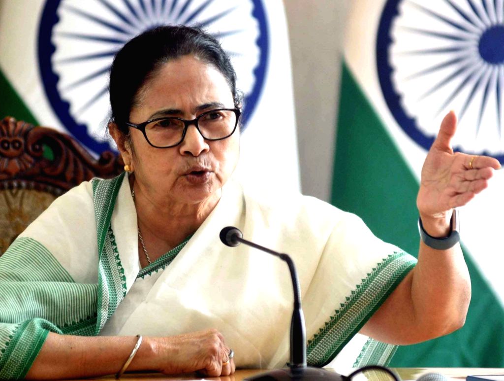 West Bengal Chief Minister Mamata Banerjee addresses a press conference ...