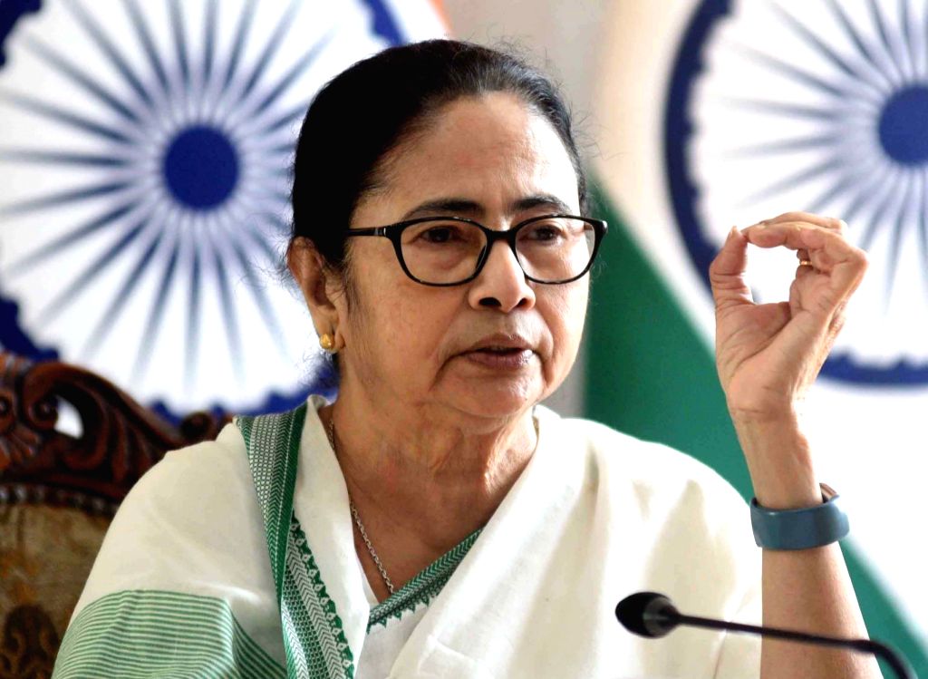 West Bengal Chief Minister Mamata Banerjee addresses a press conference ...