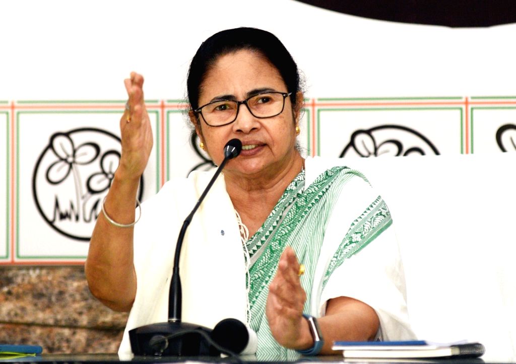 West Bengal Chief Minister Mamata Banerjee addresses party workers via ...