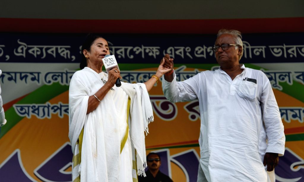 Mamata Banerjee during TMC rally