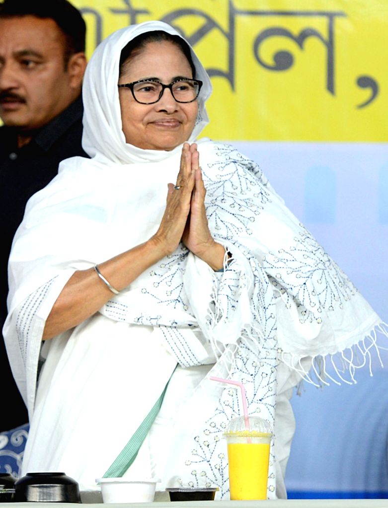 West Bengal Chief Minister Mamata Banerjee at an 'Iftar' party