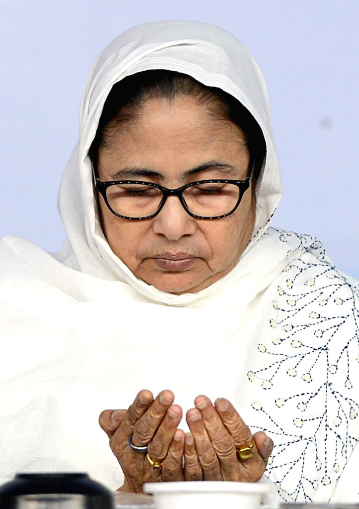 West Bengal Chief Minister Mamata Banerjee at an 'Iftar' party
