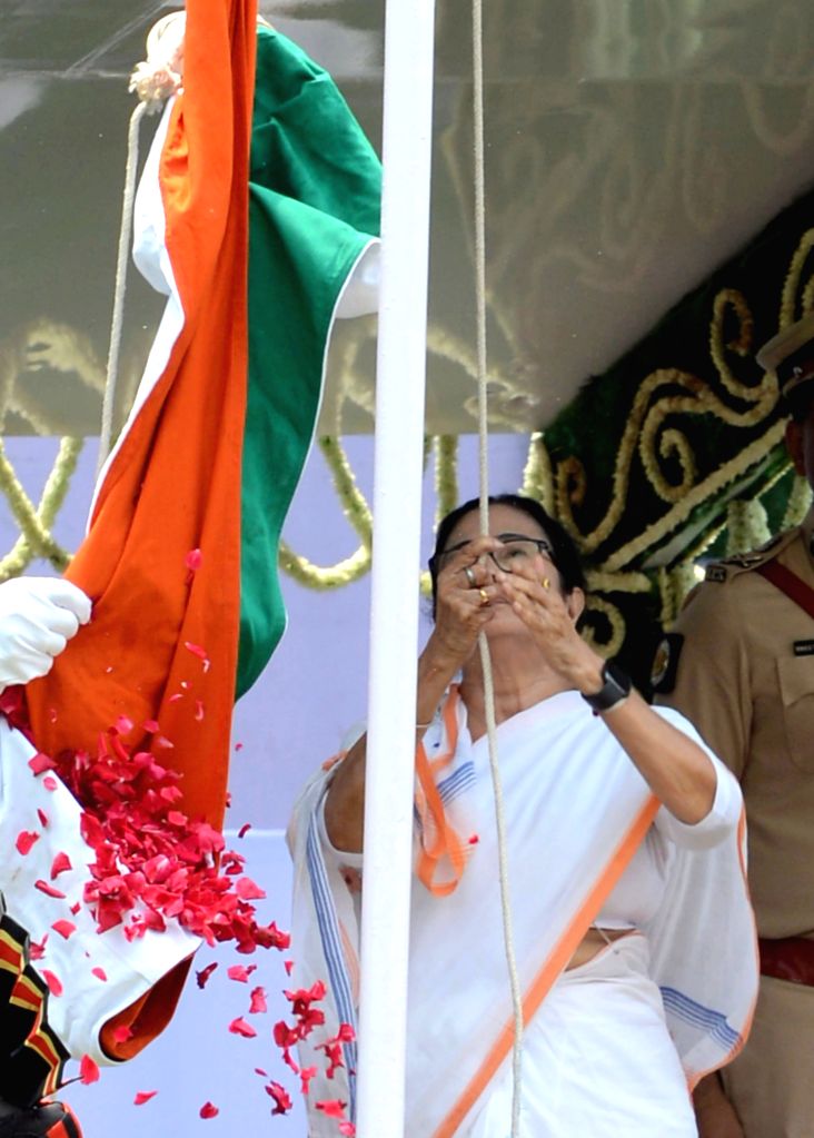West Bengal Chief Minister Mamata Banerjee during the 77th Independence ...