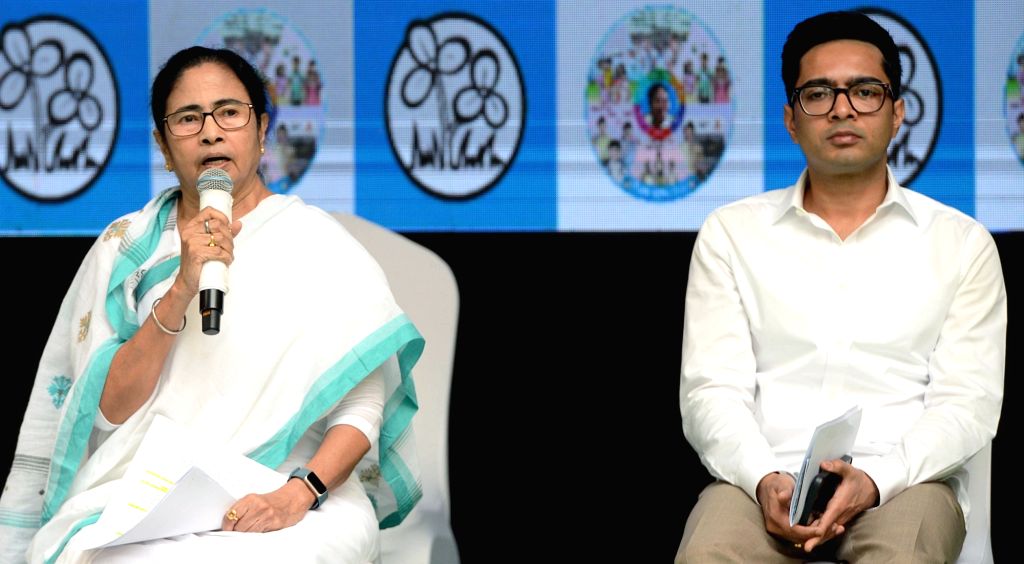 West Bengal CM and TMC supremo Mamata Banerjee addresses at a press ...
