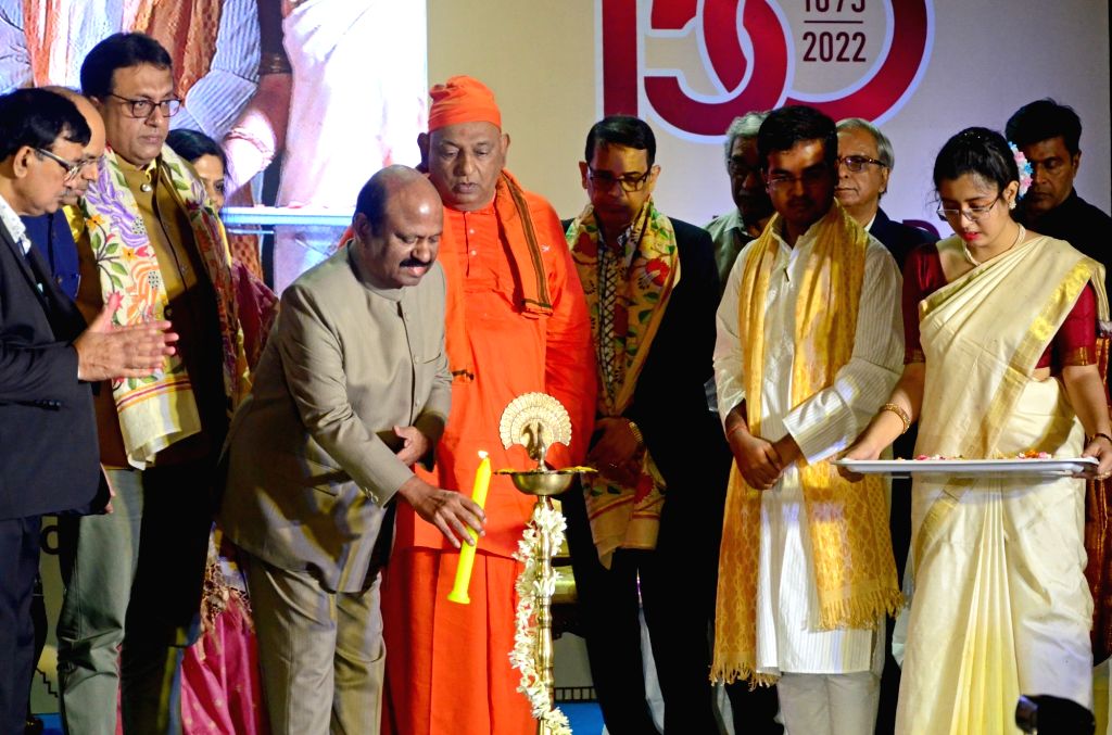 West Bengal Governor C.V. Ananda Bose lights a lamp