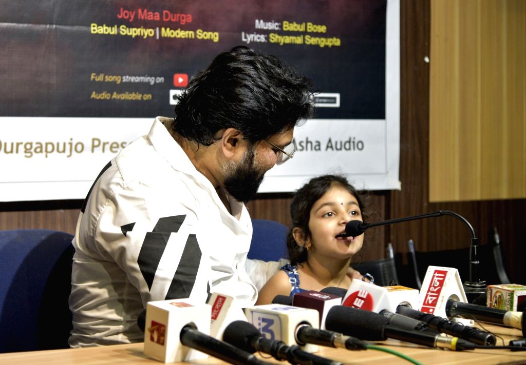 West Bengal Minister Babul Supriyo with his daughter Naina Supriyo ...