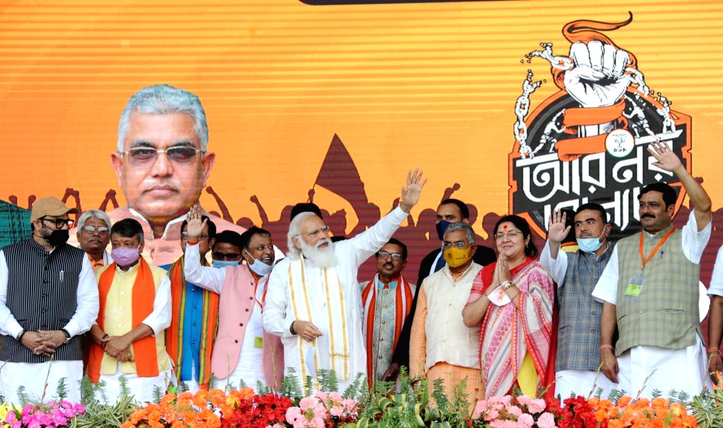West Bengal: PM Narendra Modi during a public meeting ahead of State ...