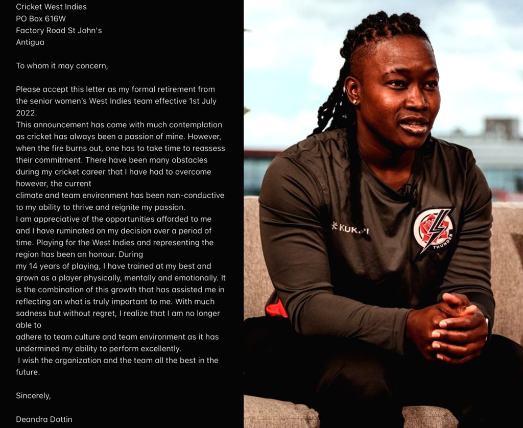 West Indies cricket stalwart Deandra Dottin announces shock retirement ...
