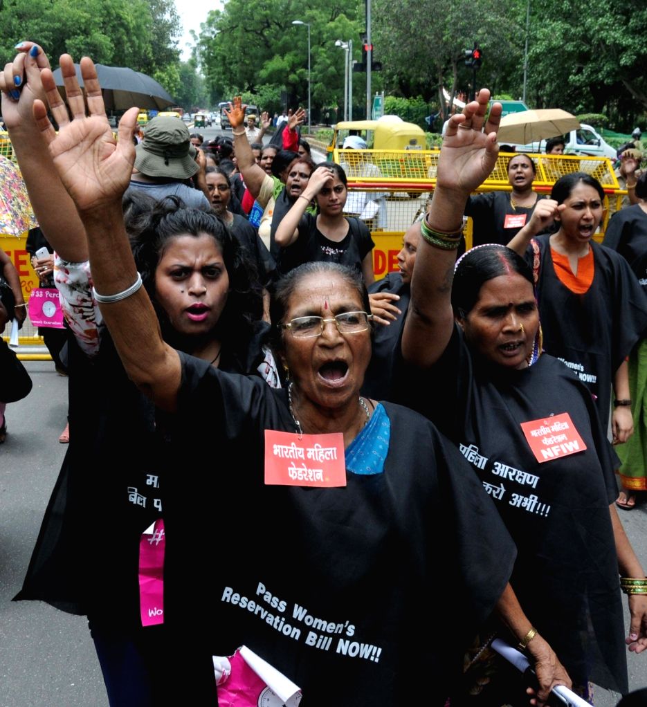 Protest rally against Women's Reservation Bill