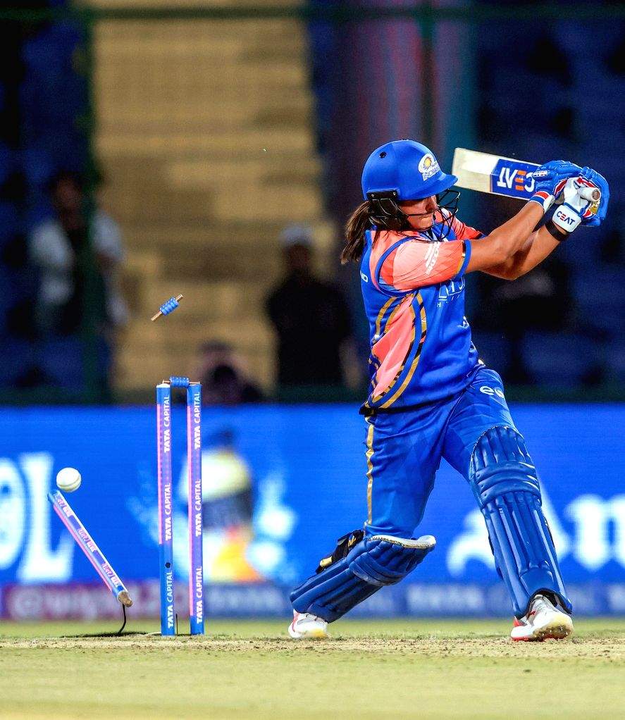 Women's Premier League (WPL) 2024 cricket match between Mumbai Indians ...