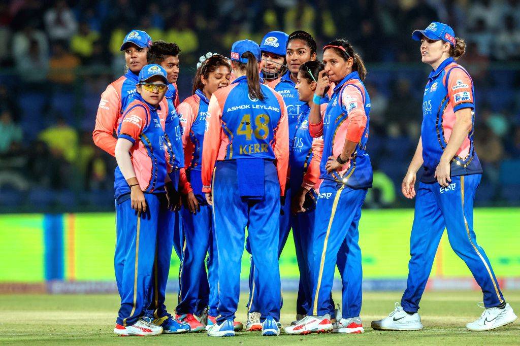 Women's Premier League (WPL) 2024 cricket match between Mumbai Indians ...