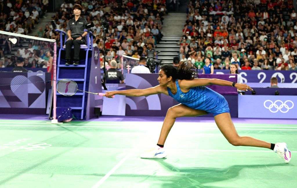 Women's singles badminton group M match during the 2024 Summer Olympics