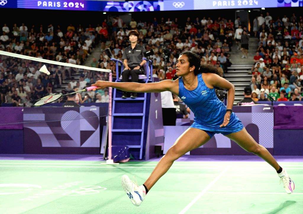 Women's singles badminton group M match during the 2024 Summer Olympics