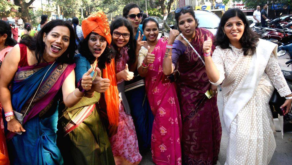 Women take part in 'Saree Run