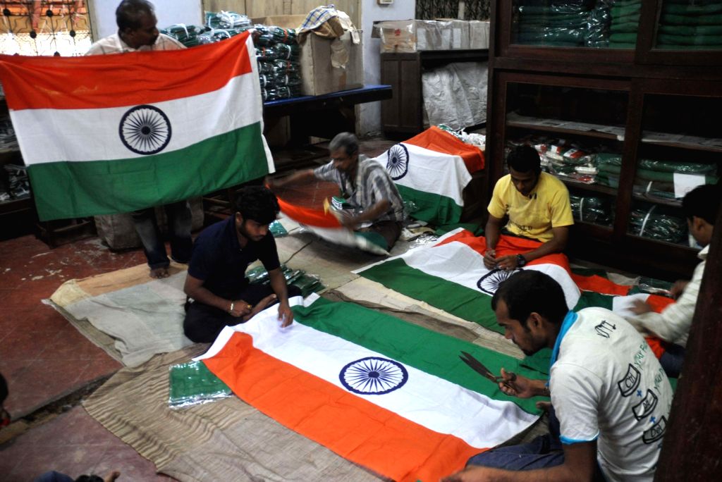 National flag making preparation