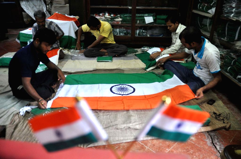 National flag making preparation