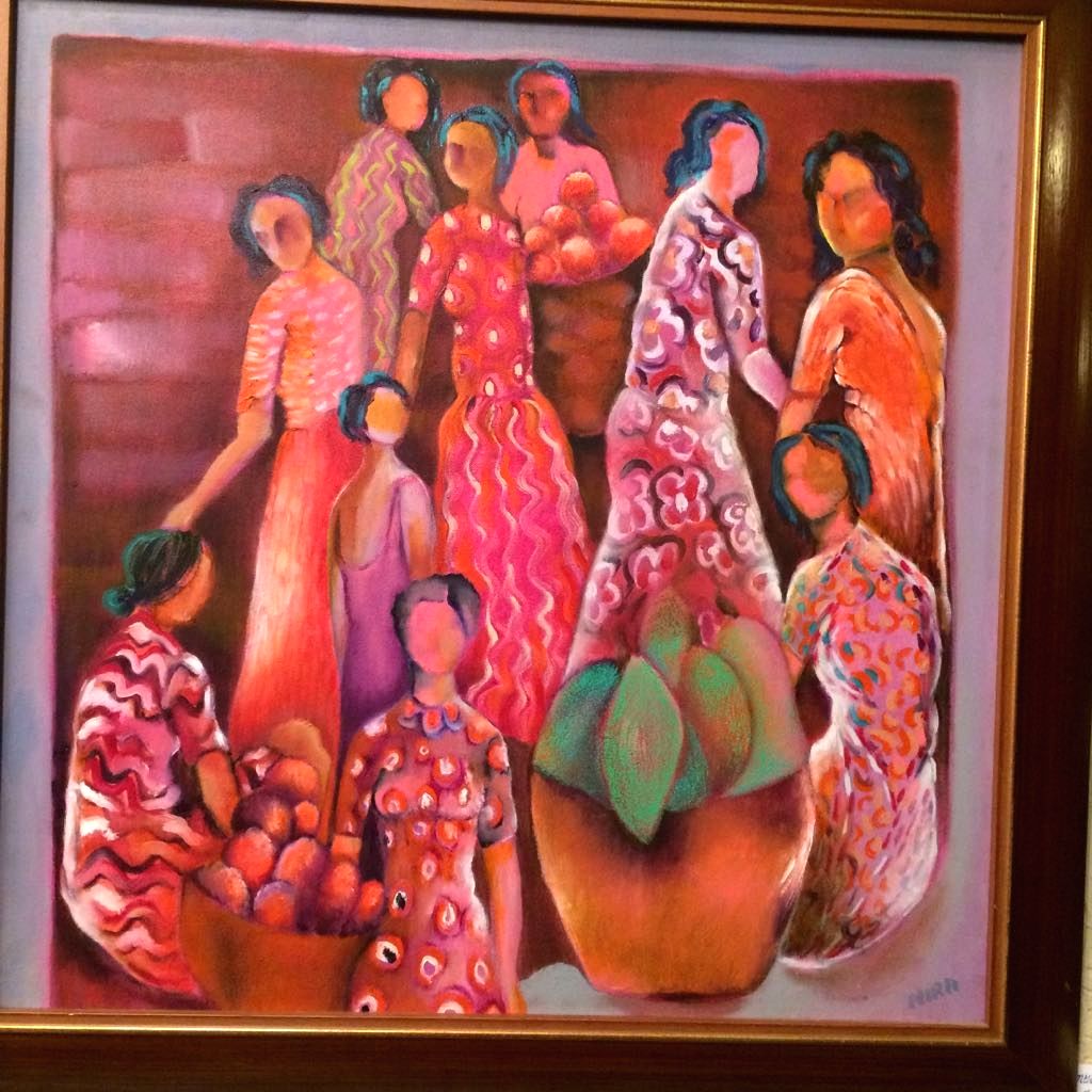 A dialogue between works of three artists