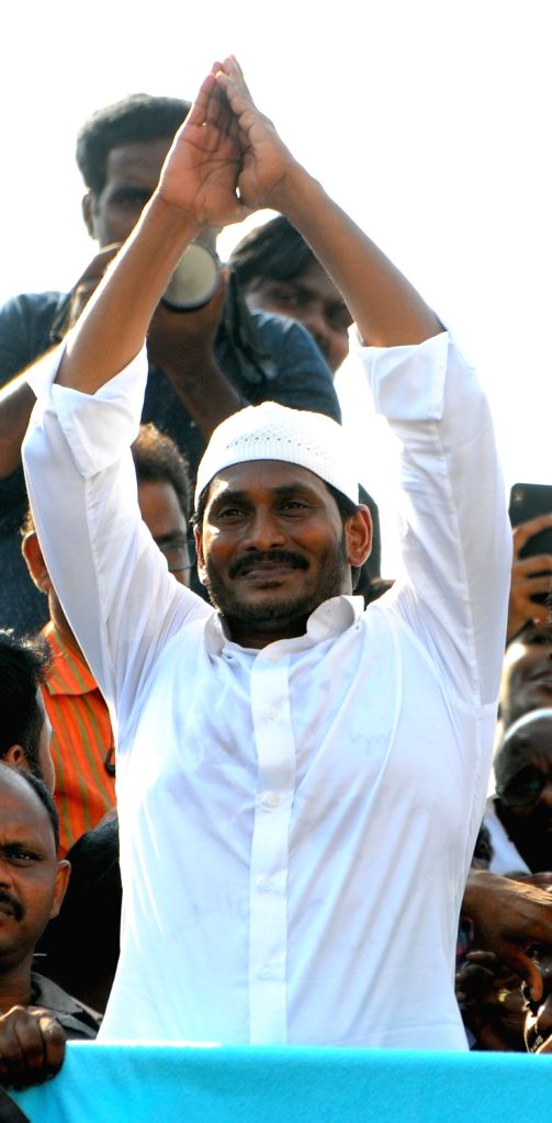 Andhra Pradesh Assembly elections - YS Jaganmohan Reddy during an ...