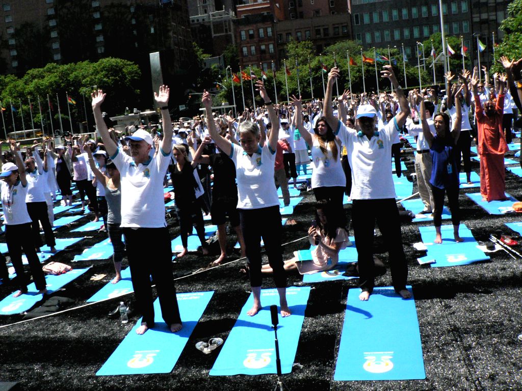 135 nationalities join International Yoga Day celebrations at UN ()