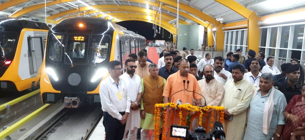 Yogi Adityanath inaugurates high speed train trial of Agra Metro