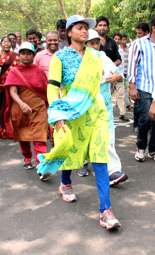 YS Sharmila during a padayatra from Burugupudi to Dosakayalapalli