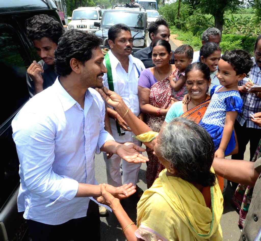 YS Jagan Mohan Reddy during a public rally