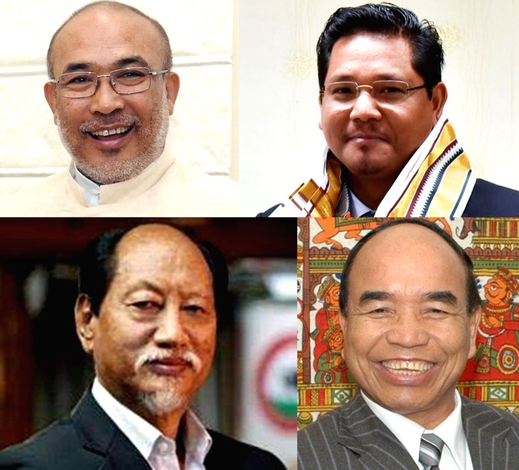 Free photo :Zoramthanga-Conrad Sangma- Neiphiu Rio- N. Biren Singh