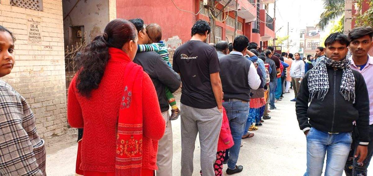 Delhi sees overall poll turnout of 54.24 per cent till 5 pm