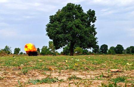 Live artillery shell defused