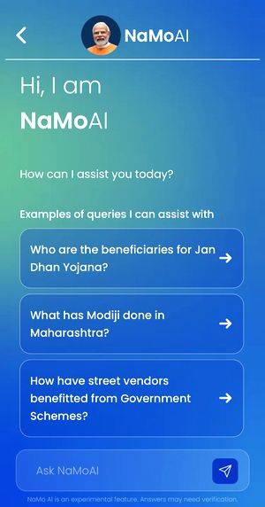 NaMo AI on NaMo App: A unique chatbot that will answer everything on PM ...