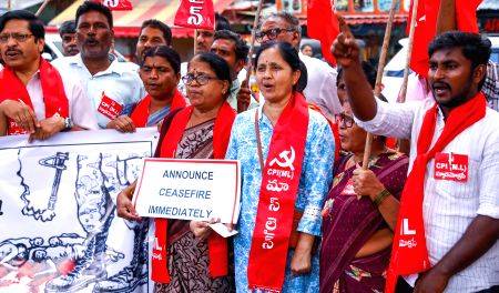 Protest against Maoist encounter