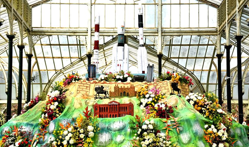 A view of the historical theme flower show